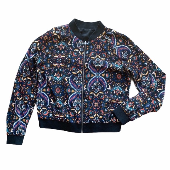 Jackets & Coats | Vintage Patterned Black Jacket | Poshmark